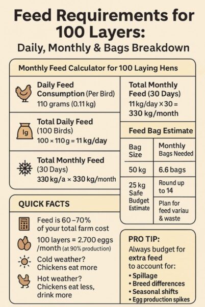 How Much Feed For 100 Layers Per Day? A Complete Guide With Calculator