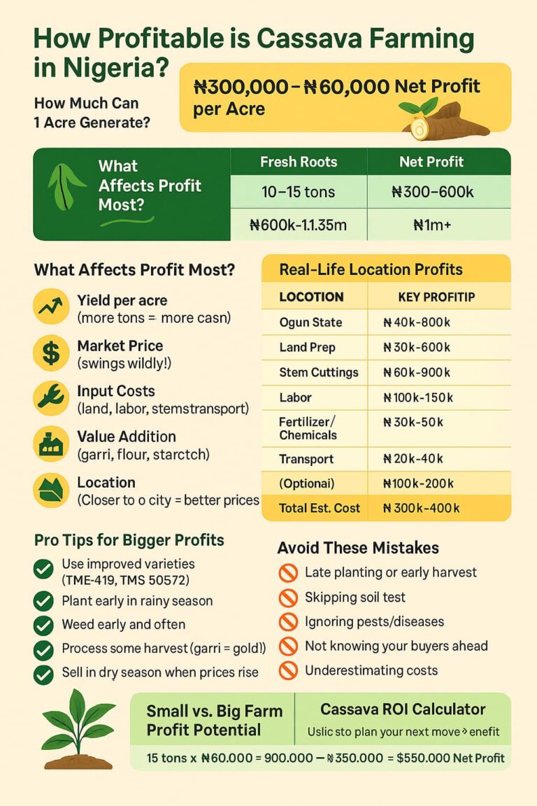 How Profitable Is Cassava Farming In Nigeria? (1 Acre Profit Guide 2025)
